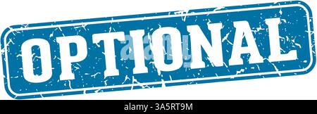 optional stamp. optional rectangular sign isolated on transparent ...