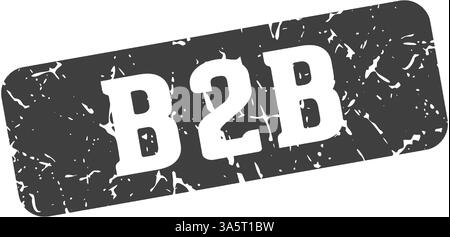 b2b stamp. b2b rectangular sign isolated on transparent background ...