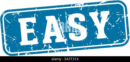 easy stamp. easy rectangular sign isolated on transparent background ...