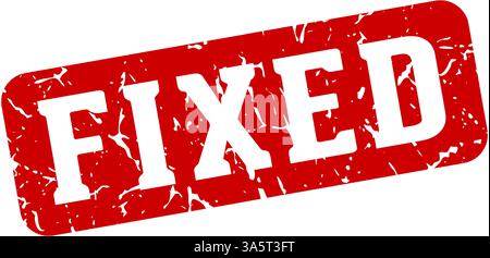fixed stamp. fixed rectangular sign isolated on transparent background ...