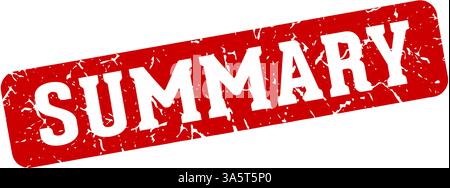 summary stamp. summary rectangular sign isolated on transparent ...