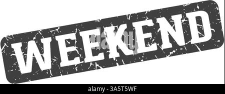 weekend stamp. weekend rectangular sign isolated on transparent ...
