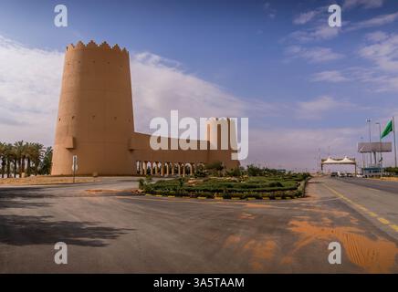 Panoramic view of Al Abtal Gate in Riyadh, Saudi Arabia: twin beige ...