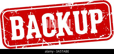 backup stamp. backup rectangular sign isolated on transparent ...