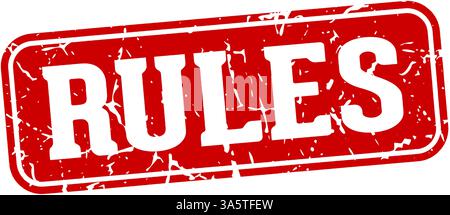 rules stamp. rules rectangular sign isolated on transparent background ...