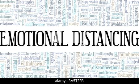 Emotional Distancing word cloud conceptual design isolated on white ...