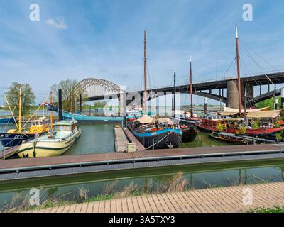 Nijmegen at the river waal in the netherlands Stock Photo - Alamy
