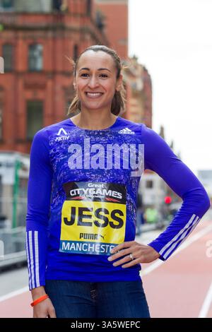 Jessica Ennis-Hill arrives on the track for the Great City Games ...