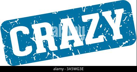 crazy stamp. crazy rectangular sign isolated on transparent background ...