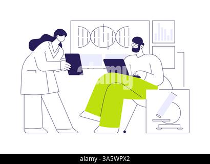 Genetic analysis software abstract concept vector illustration Stock ...