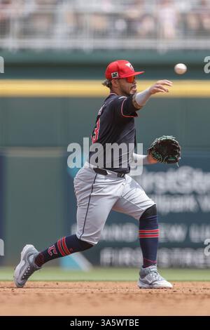 Cleveland Guardians' Gabriel Arias throws out Texas Rangers' Cody ...