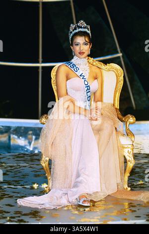 Miss World 2000 winner, Miss India, Prianka Chopra, 18, during the Miss ...