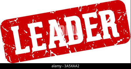 leader stamp. leader rectangular sign isolated on transparent ...