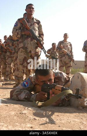Jun 05, 2004; Camp Ramadi, Iraq; Iraqi Civil Defense Corps Commandos ...