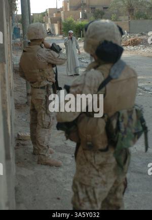 Nov 15, 2004; Fallujah, Iraq; The Marines with 3rd Battalion, 1st ...