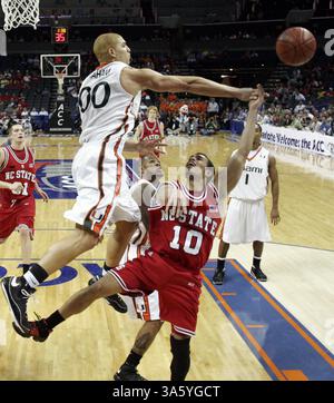 March 13, 2008 - Miami's Jimmy Graham, left, gets tangled up with N.C ...
