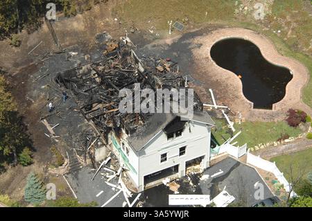 A fire raged at a home owned by rapper 50 Cent on Friday, May 30, 2008 ...