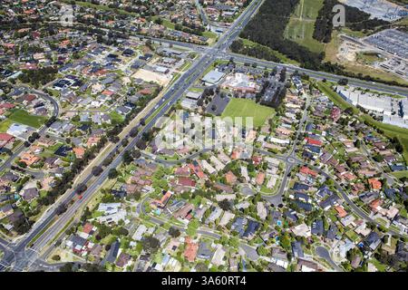 Aerial view of Rowville in Melbourne's East Stock Photo - Alamy