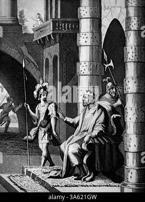 Steel Engraving of Cushi Bringing Tidings (Samuel) Cushite Bringing ...