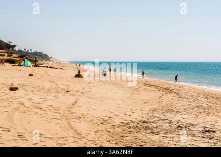 Praia do Almargem, near Vale do Lobo, Quarteira, Faro District, Algarve ...