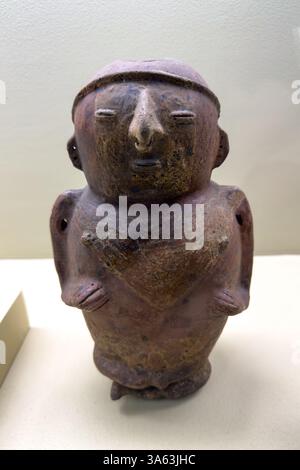 An anthropomorphic ceramic figure from the pre-Hispanic Tolima Culture ...