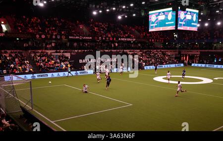 M7 FC in action against Wembley Rangers FC during Baller League UK at ...