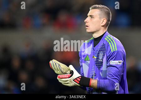 GENK - Ukraine goalkeeper Andriy Lunin during the UEFA Nations League ...