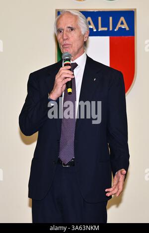 Giovanni Malago during Women4Football at CONI - Rome Italy - Monday ...