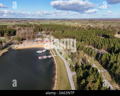 Longford, Ireland - 14th March 2025 - Aerial image of the lake at ...