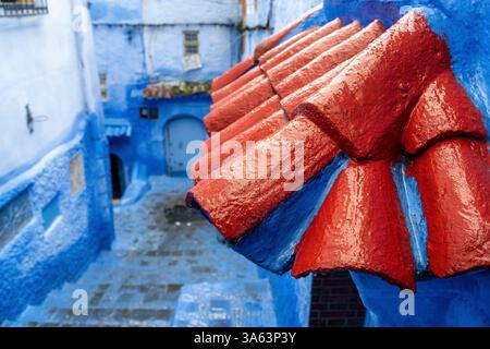 Chefchaouen, Andalusian tiles, Rif Mountains, Morocco, North Africa ...
