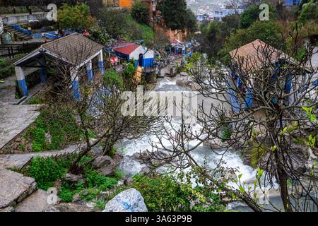Ras el Maa fountain and washhouse, Chefchaouen, Rif Mountains, Morocco ...