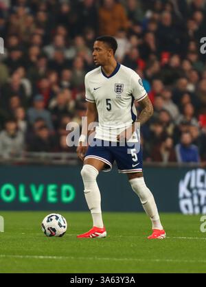 Ezri Konsa (England) looks on during England and Croatia, Group L FIFA ...