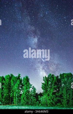 The Milky Way galaxy illuminates the night sky with vivid and realistic ...