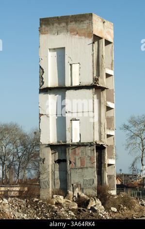 Old, run-down concrete high-rise apartment buildings in Kowloon, Hong ...
