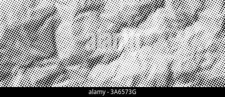Black halftone crumpled paper wallpaper. Creased paper sheet texture ...