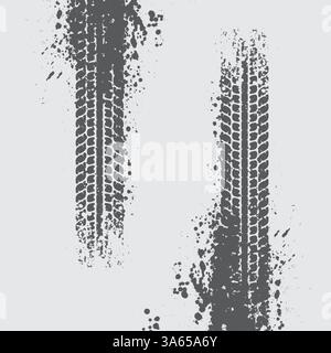 Grey tire track grunge background Stock Vector Image & Art - Alamy