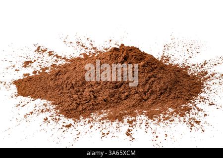 Pile of cocoa powder isolated on white background. Top view Stock Photo ...