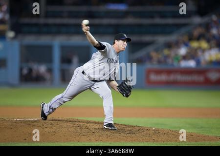 Colorado Rockies relief pitcher Seth Halvorsen works against the ...