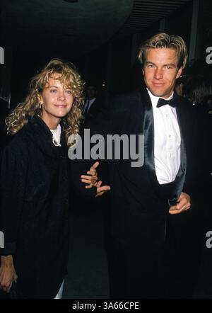 Actress MEG RYAN with husband and actor DENNIS QUAID at the AFI Tribute ...