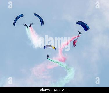 The Army Tigers FFT parachute display Team opening the 15th Bournemouth ...