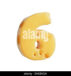 Swiss Cheese Font Letter Number Nine on a white background. 3d ...