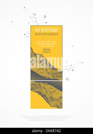 Wireframe design for posters. Page layout. ART background. Scientific ...