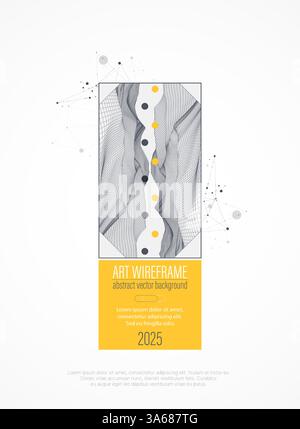 Wireframe design for posters. Page layout. ART background. Scientific ...