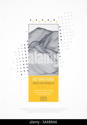 Wireframe design for posters. Page layout. ART background. Scientific ...