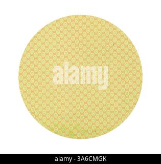 An oval pattern featuring a repeating design of blue teardrop shapes ...