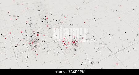Abstract data clusters visualization. AI technology neural patterns ...