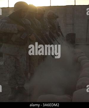 Aug 20, 2004; Camp Snake Pit, Iraq; Marines with Company F, 2nd ...