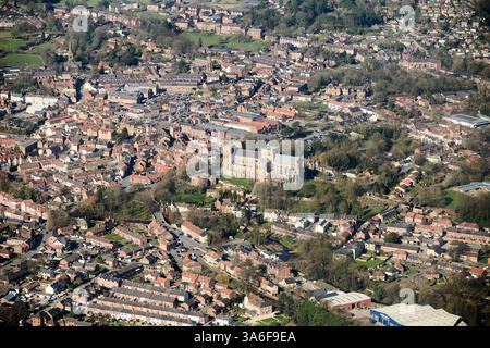 aerial view of Ripon city centre, North Yorkshire Stock Photo - Alamy