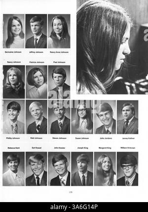 Vintage 1971 high school yearbook, USA Stock Photo - Alamy