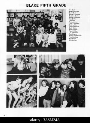 This 1982 yearbook from Blake Lower School includes detailed records of ...